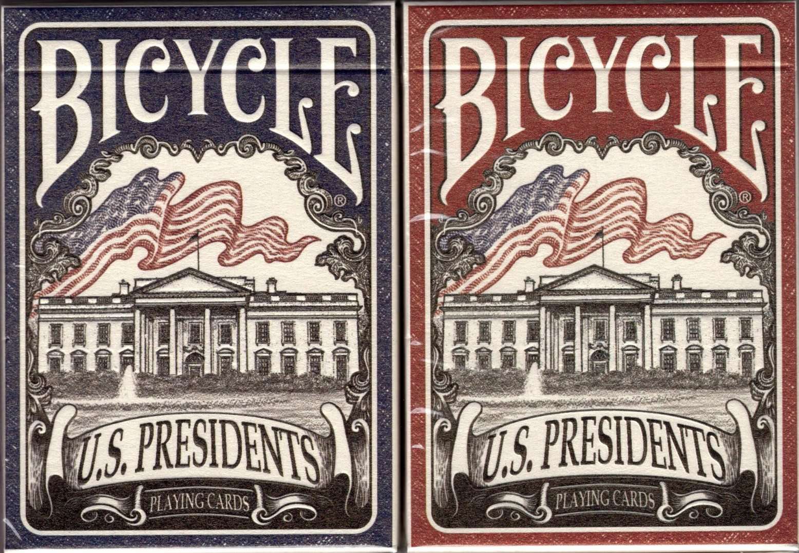 US Presidents v2 Blue & Red 2 Deck Set Bicycle Playing Cards ...