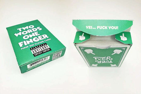 Two Words One Finger Playing Cards Green KeyCardPCC – PlayingCardDecks.com