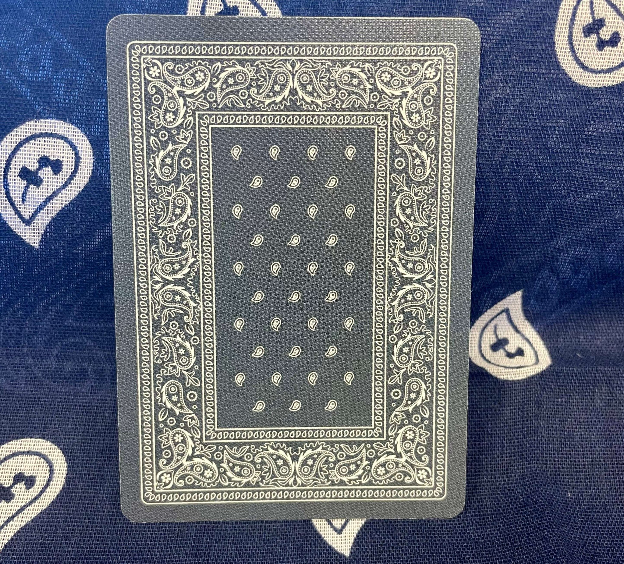Bicycle Bandana Playing Cards - Worn Denim Blue – PlayingCardDecks.com