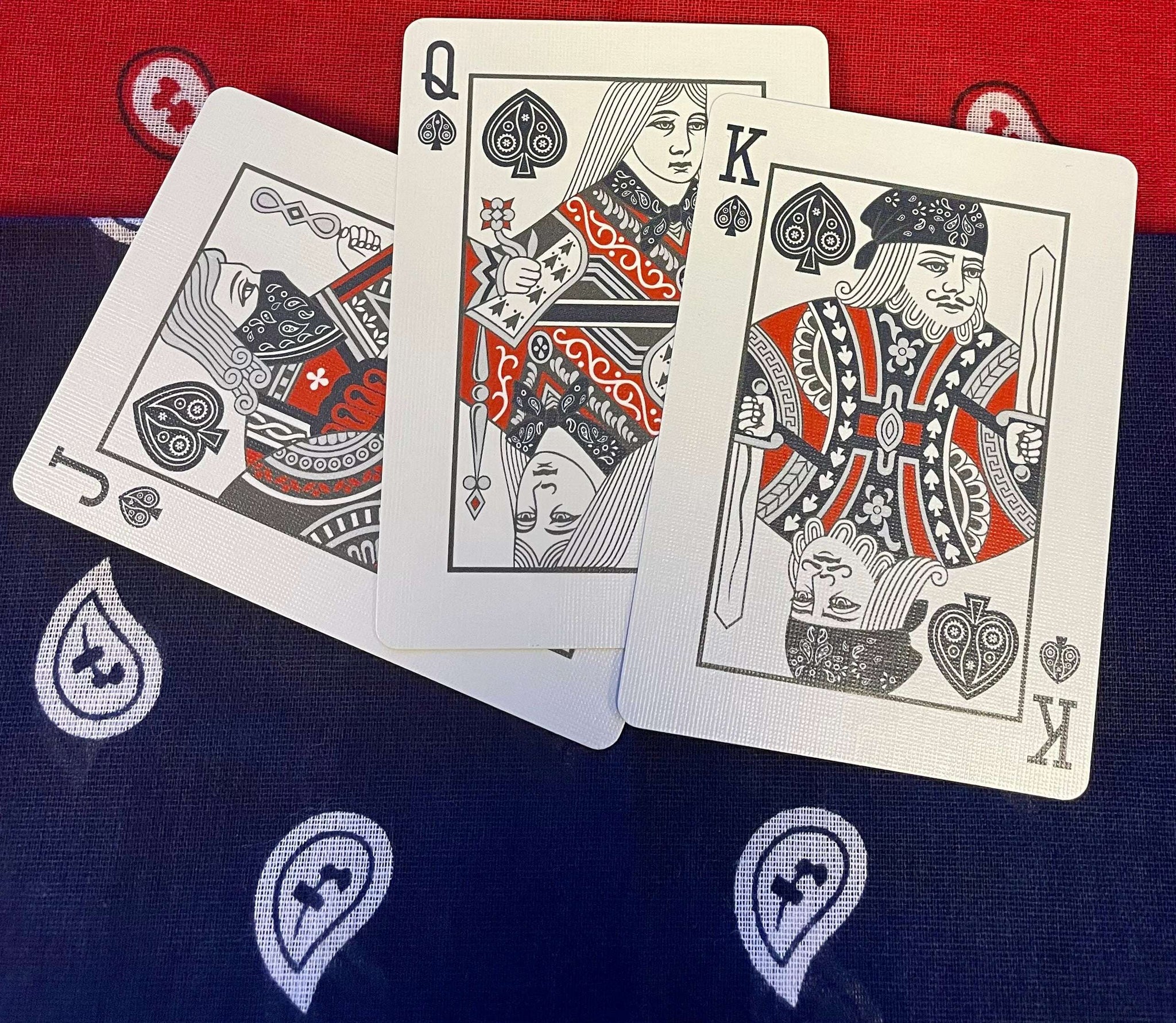 Bicycle Bandana Playing Cards - Worn Denim Blue – PlayingCardDecks.com