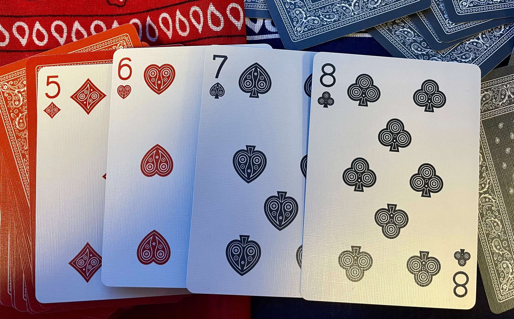 Bicycle Bandana Gilded Playing Cards - Sun Bleached Crimson ...