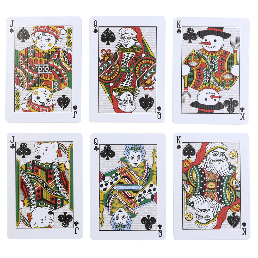Snowman Back Red & Green Bicycle Playing Cards - A Holiday Essential ...