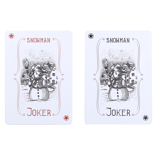 Snowman Back Red & Green Bicycle Playing Cards - A Holiday Essential ...