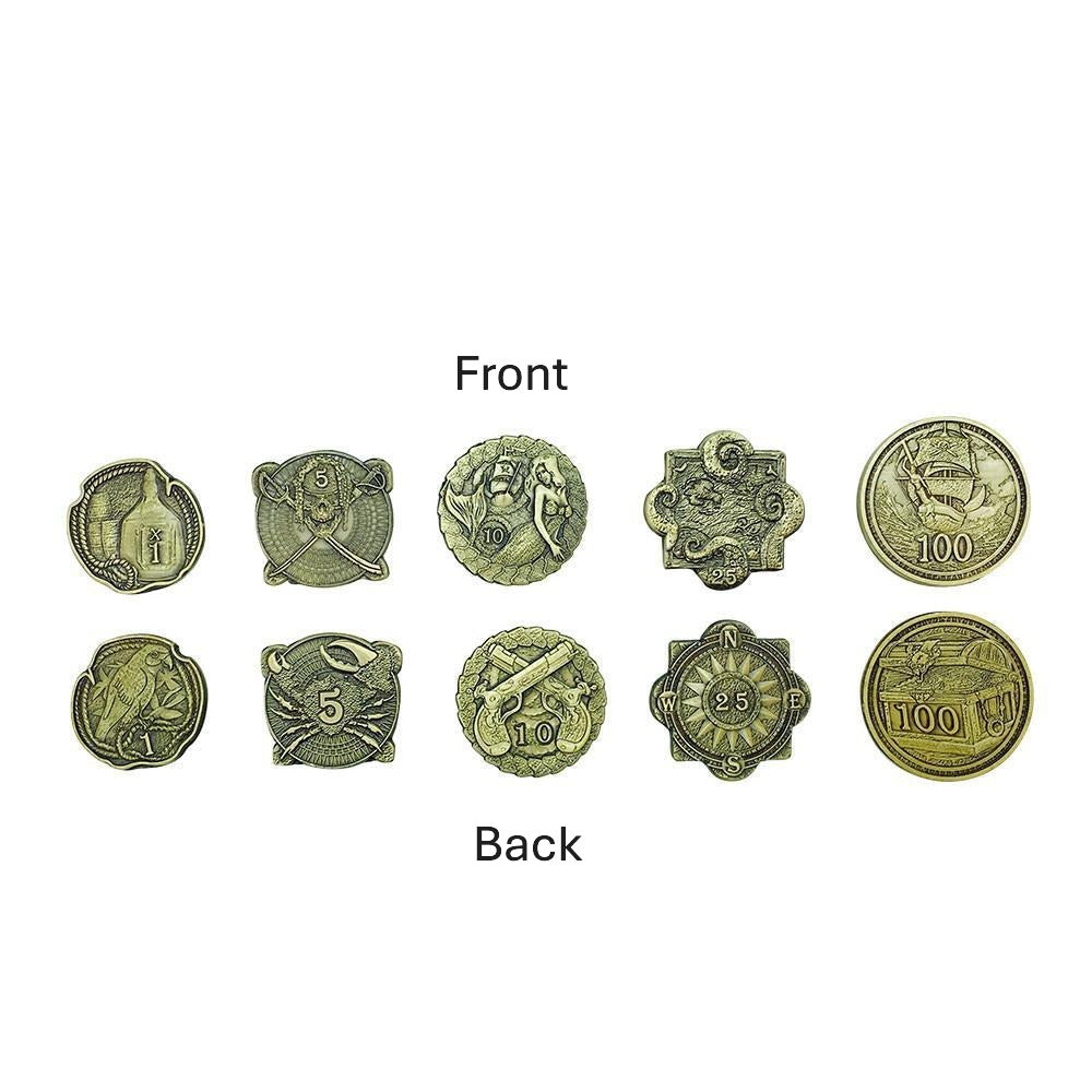 Adventure Coins – Pirates Metal Coins Set of 5 – PlayingCardDecks.com