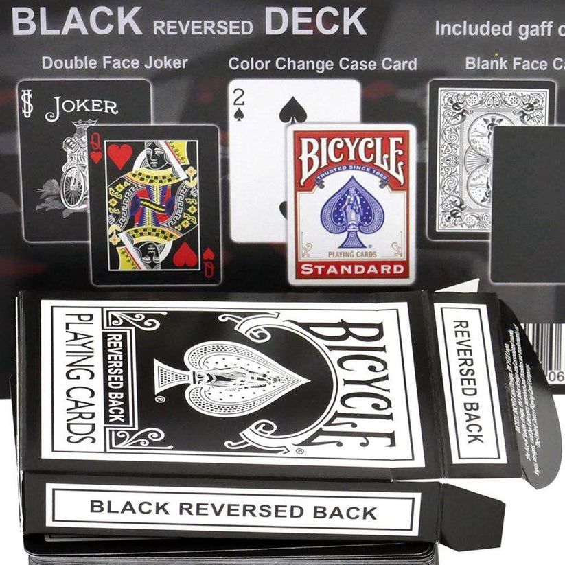 Black Reversed Back Bicycle Playing Cards | PlayingCardDecks.com