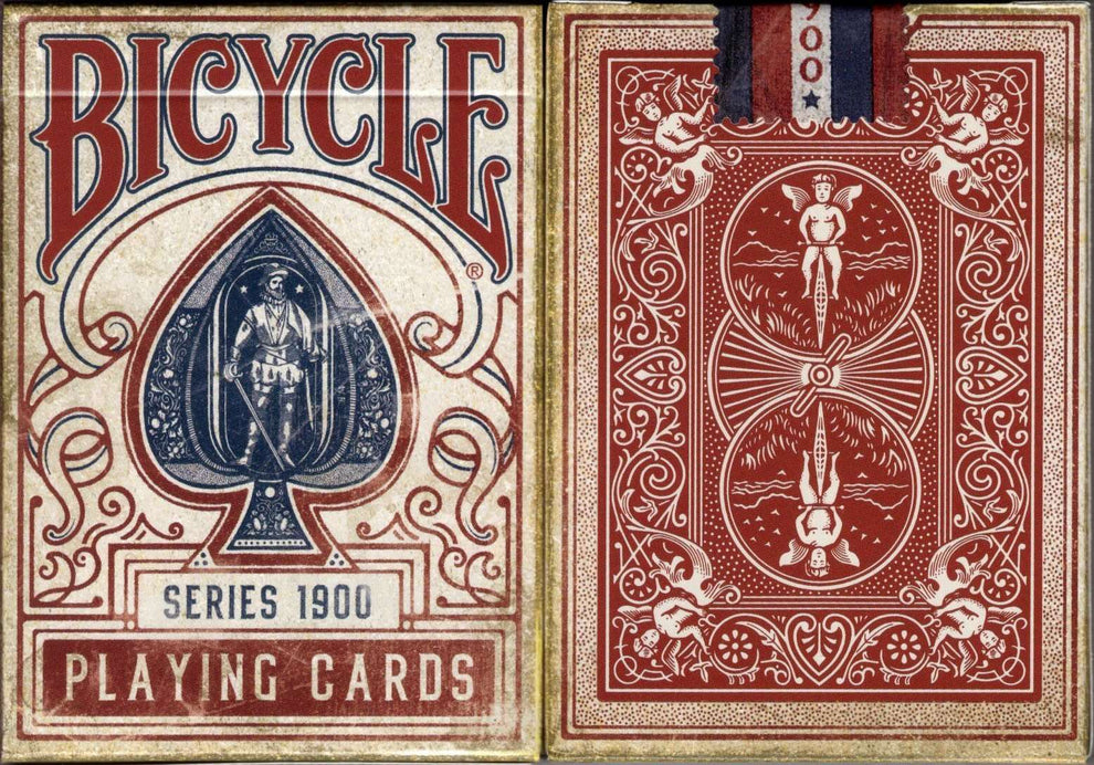 1900 Series Red Marked Bicycle Playing Cards – PlayingCardDecks.com