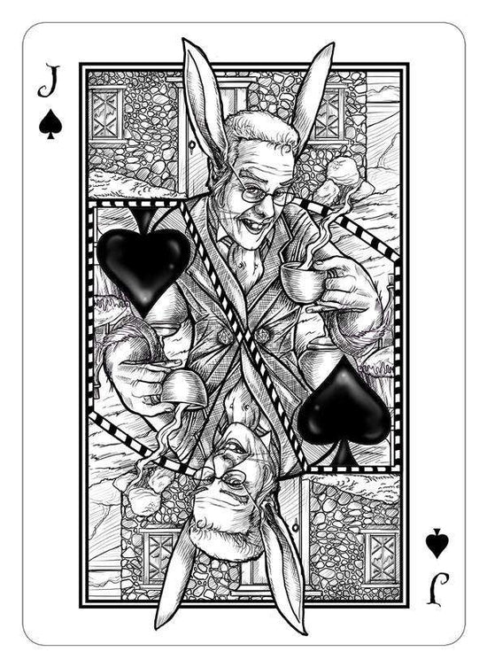 White Rabbit Bicycle Playing Cards | PlayingCardDecks.com