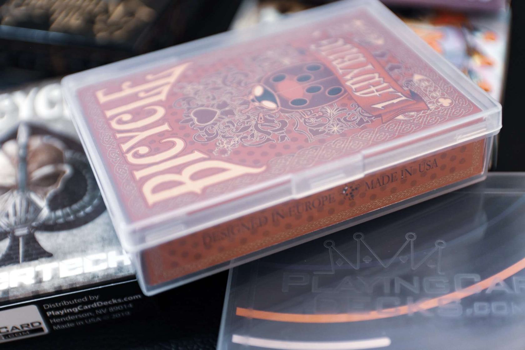 PCD Clear Plastic Playing Card Storage Box – Durable and Secure for Po ...