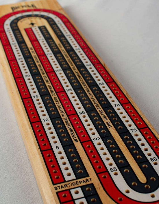 Bicycle 3-Track Color Coded Wooden Cribbage Board – PlayingCardDecks.com