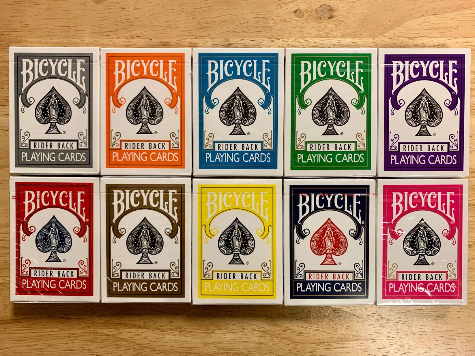 Bicycle Rider Back Playing Cards 10 Deck Set – PlayingCardDecks.com