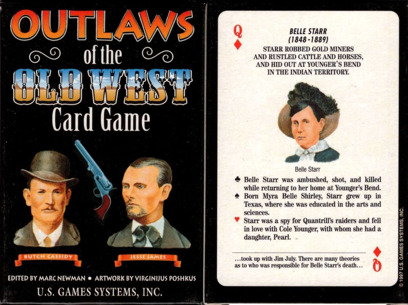 Outlaws of the Old West Playing Cards USGS – PlayingCardDecks.com