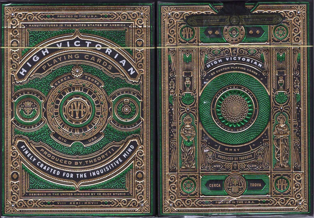 High Victorian Green Playing Cards USPCC – PlayingCardDecks.com