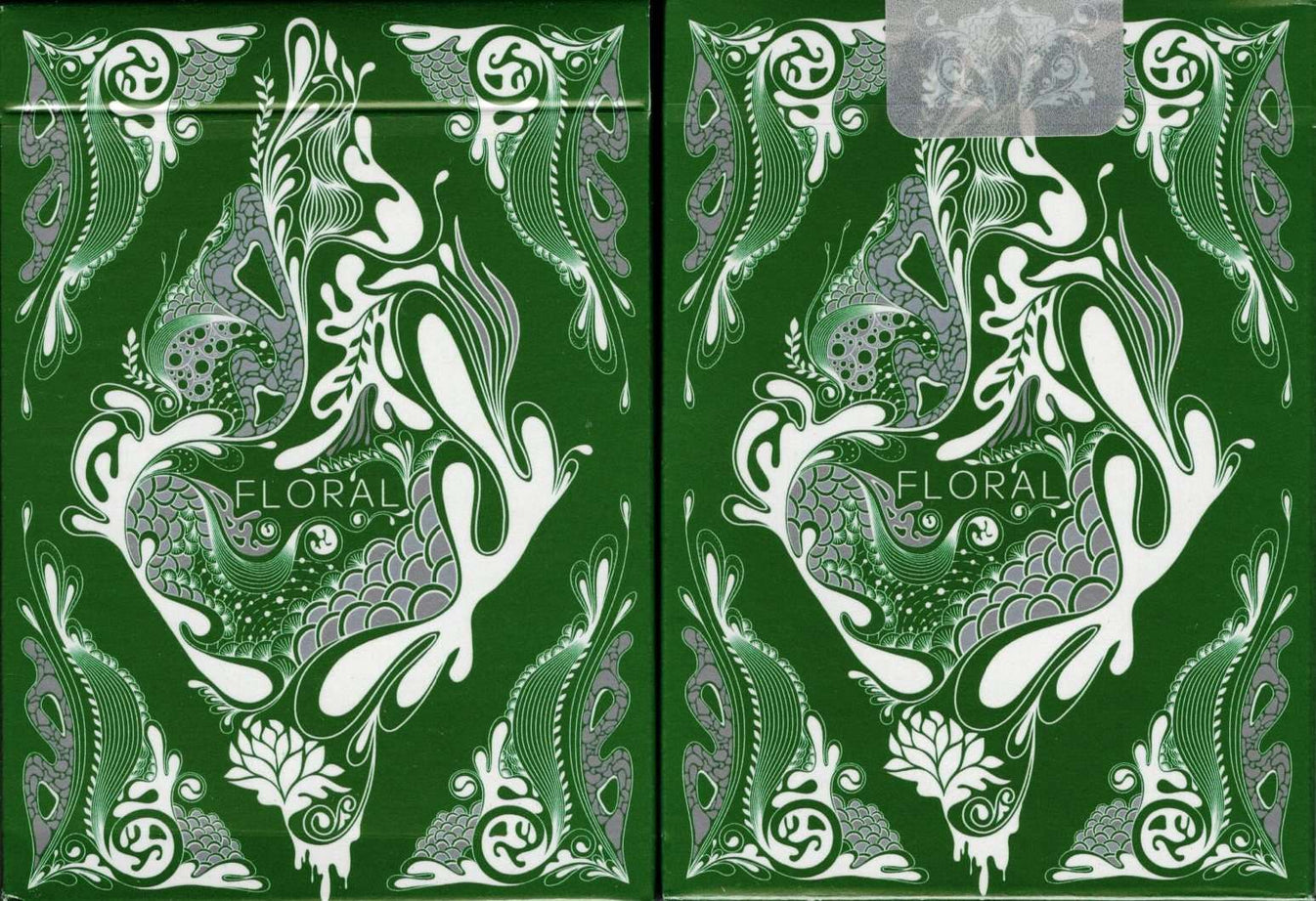 Floral Green Playing Cards USPCC – PlayingCardDecks.com