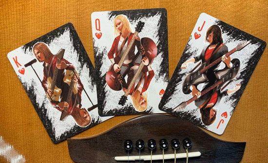 Rock & Roll Black Gilded Bicycle Playing Cards – PlayingCardDecks.com