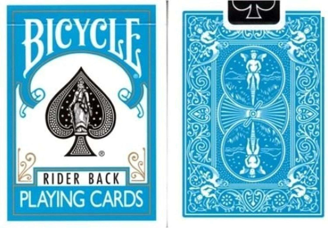 Turquoise Rider Back Bicycle Playing Cards with Gaff Cards and 1 Joker ...